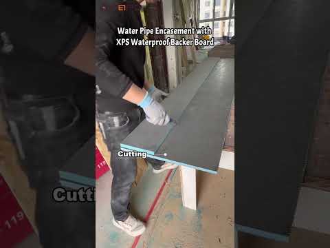 Seamless Main Water Pipe Encasement with XPS Waterproof Backer Board ...