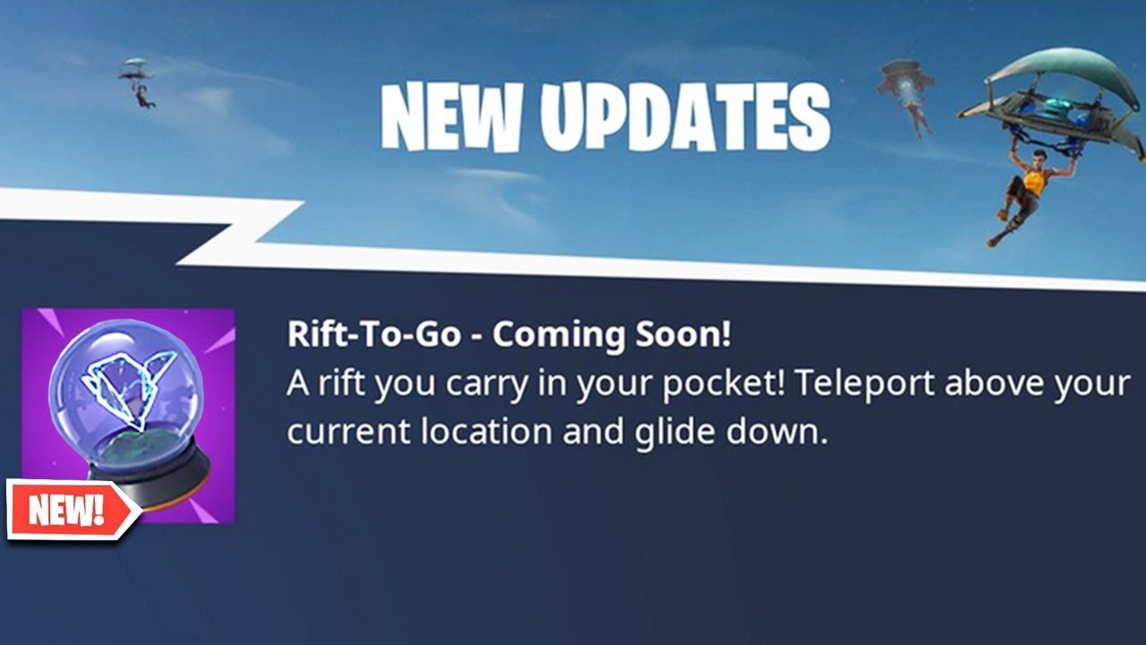 NEW "RIFT TO GO" Item in Fortnite.. - YouTube