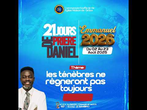 📌LIVE 21 JOURS DE PRIERES II DIMANCHE 09-08-2026 II PASTEUR BOB BITABITA