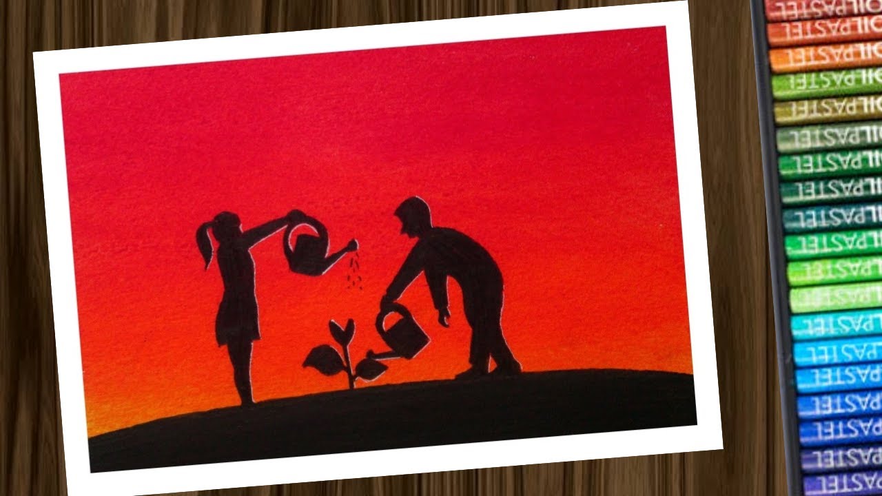 Van mahotsav poster drawing / How to draw Van mahotsav drawing / Tree ...