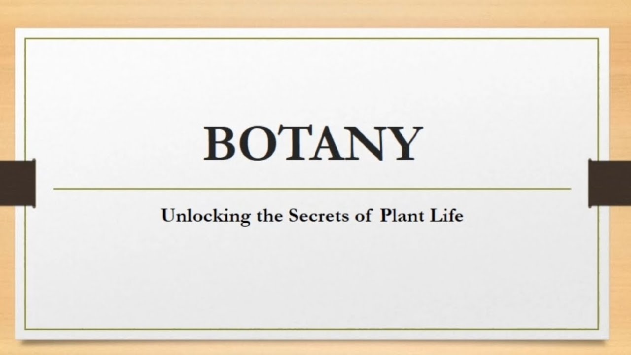 what is Botany? #botany #botanical #garden #balconygarden - YouTube