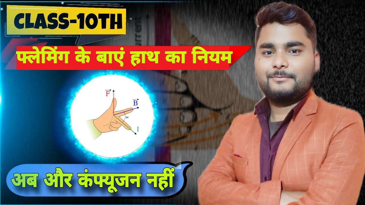 Fleming's Left Hand Rule | UP Board | Science | Class-10th | Hindi Medium | By Priyanshu Sir ...
