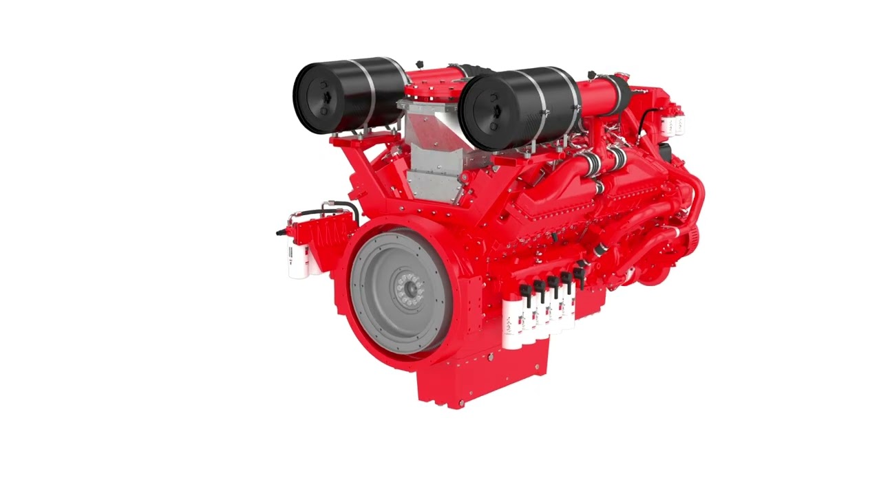 QSK38 Marine Engine - YouTube