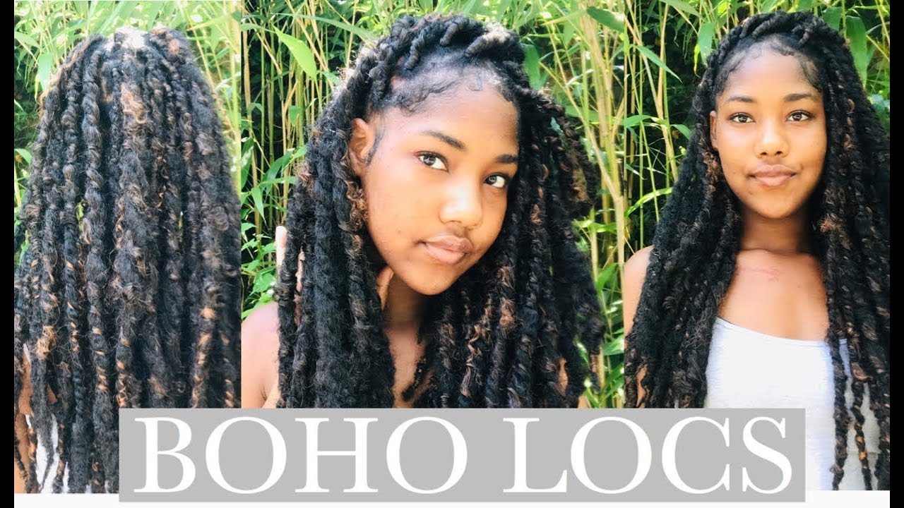 BOHO FAUX LOCS {SUPER LIGHTWEIGHT} - YouTube