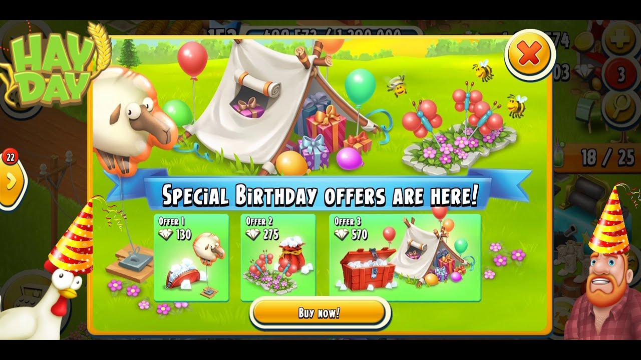 Hay Day New Birthday Decorations | Special Diamond Offers 2020 - YouTube