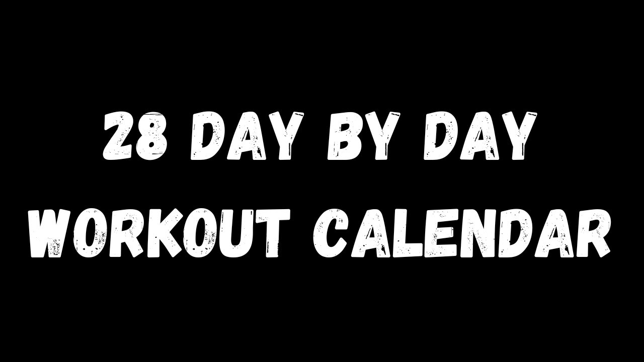 28 day workout Calendar (Beginner Level 1 & Level 2) - YouTube