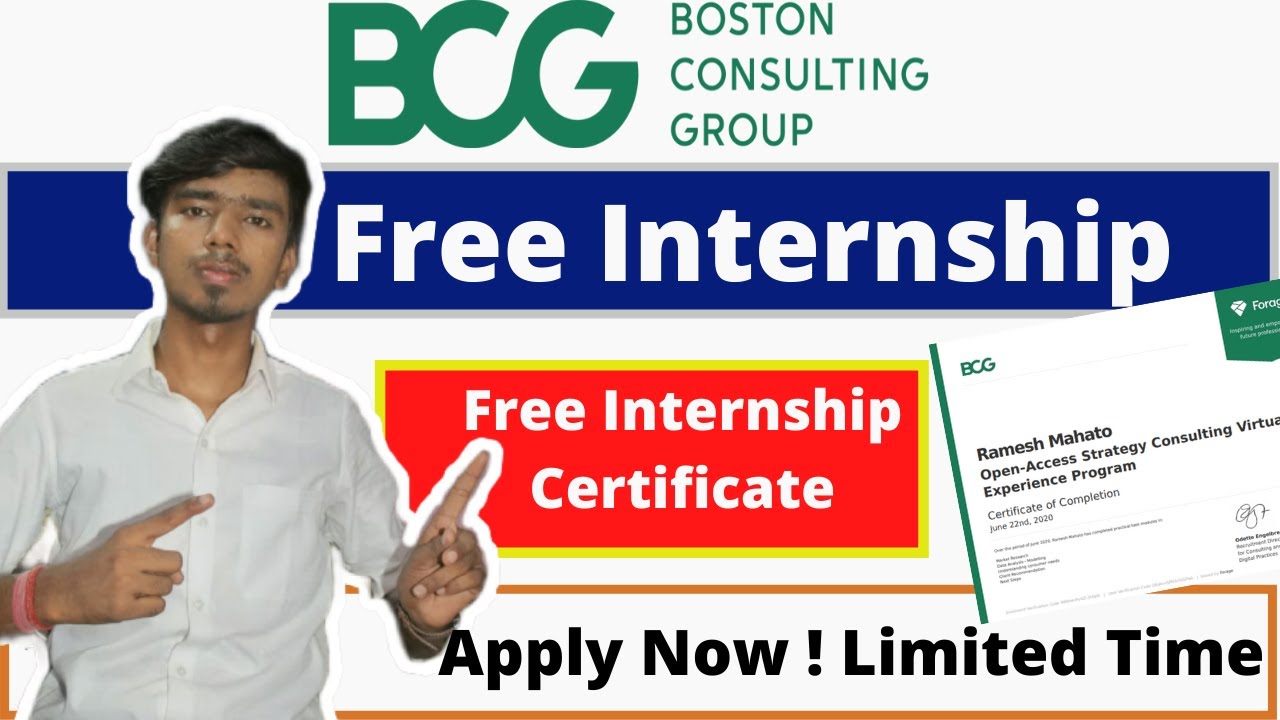 BCG Internship | Free Internship Certificate | BCG Virtual Internship ...
