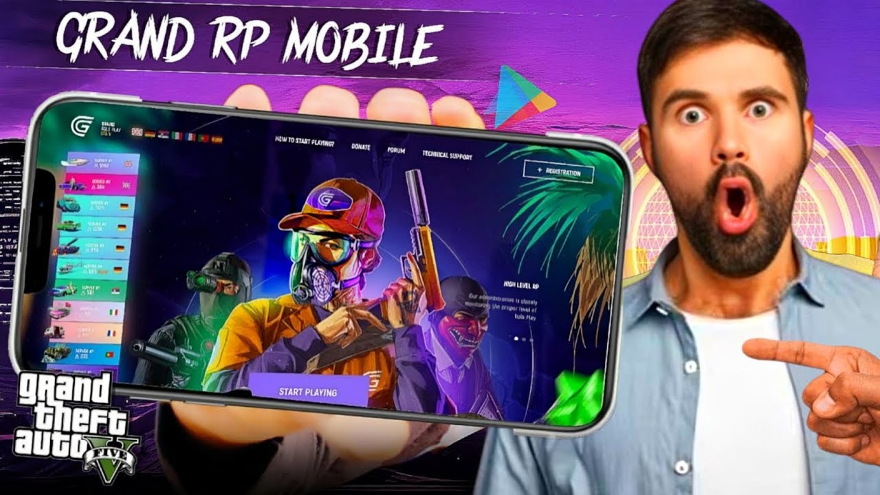 I PLAY GRAND RP ON MOBILE WITH REAL GRAPHICS | GTA 5 GRAND RP MOBILE ...