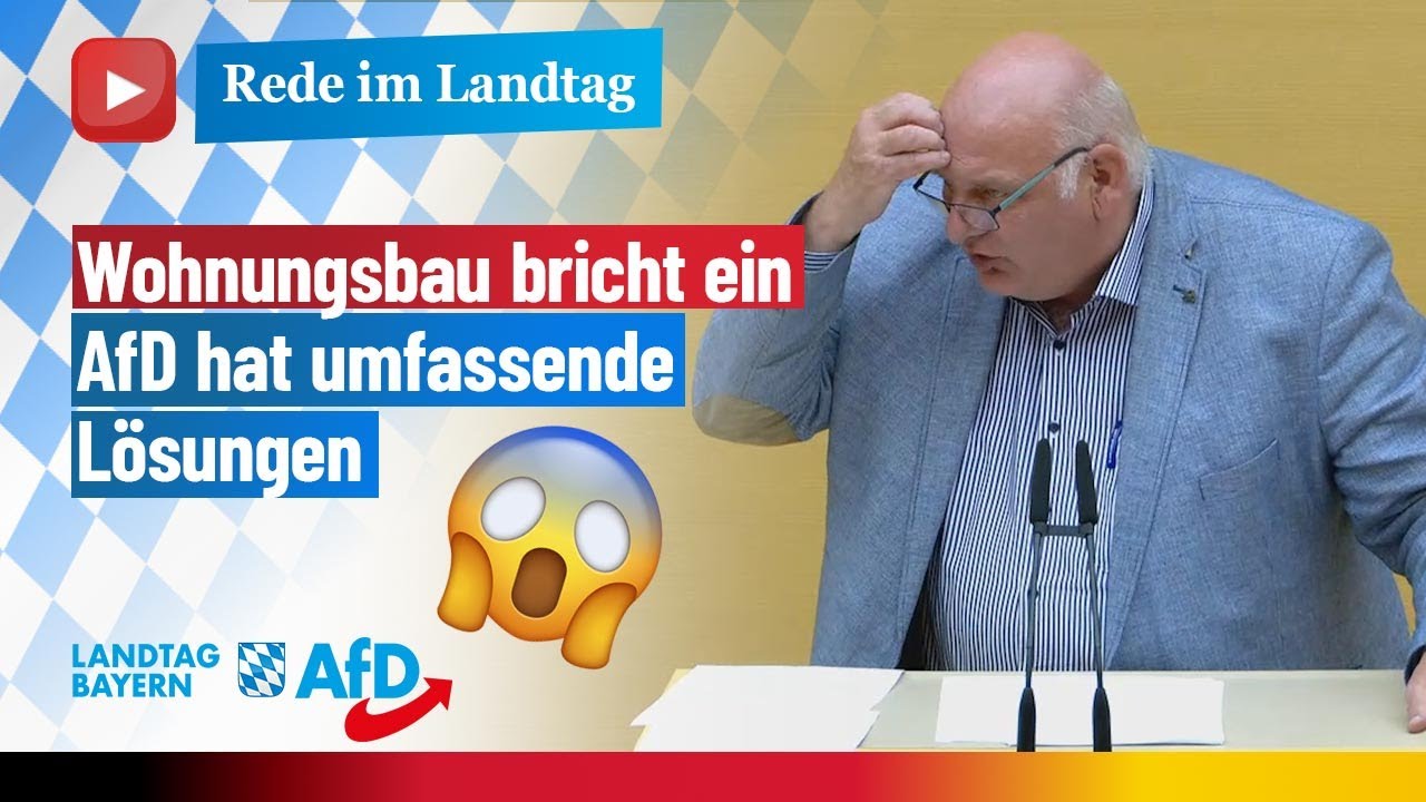 Wohnungsbau bricht ein - AfD hat umfassende Lösungen - YouTube