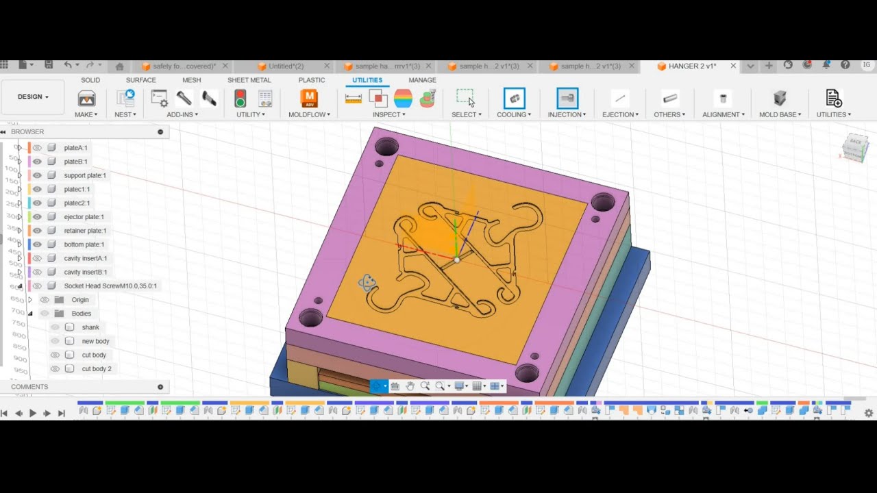 How to Design a Complete Injection Mold in Fusion 360 – Start to Finish ...