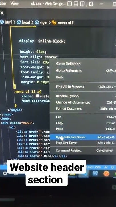 Create Header Section Of Website Html Css3 Html5 Cssanimation Cssmcq Css Javascript Youtube 