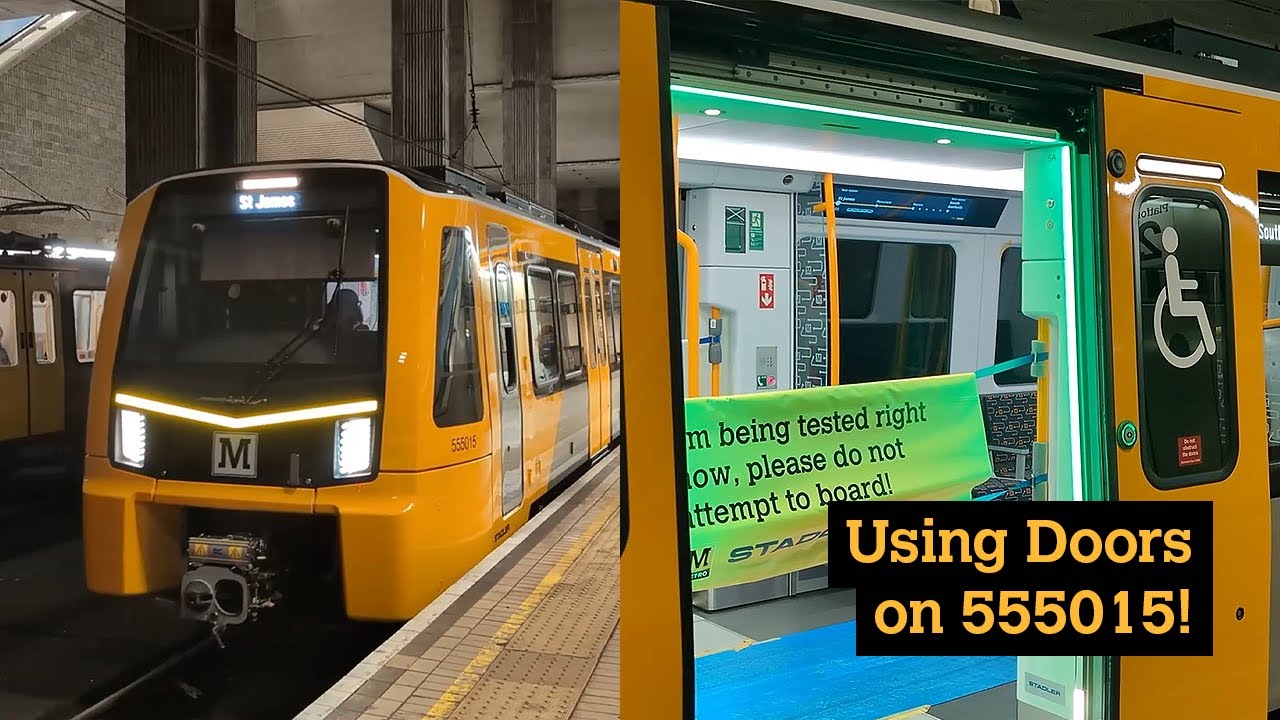 *Doors + MORE* New Tyne and Wear Metro Class 555015 @ St James On Test ...