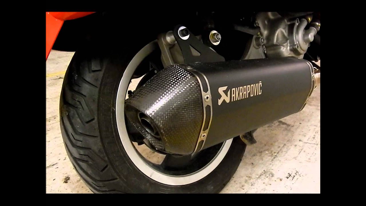 Vespa GTS 300 Akrapovic 28 mm DB Killer - YouTube