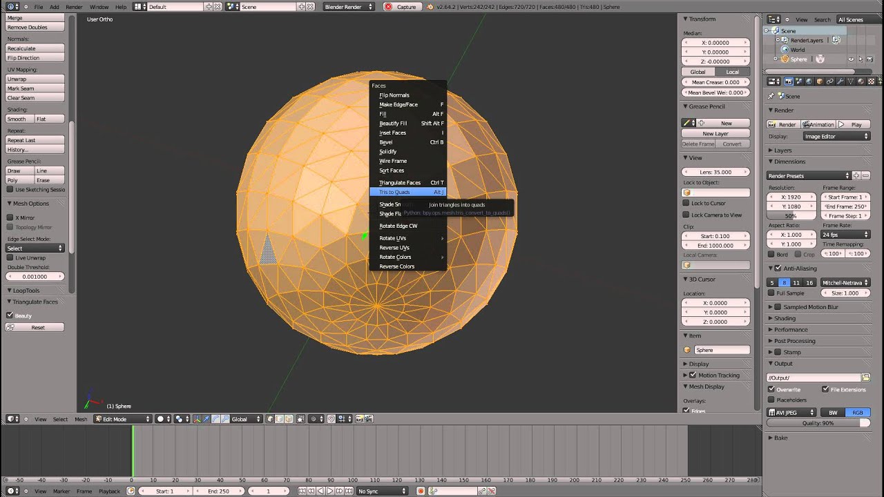 Retopo UV sphere - YouTube