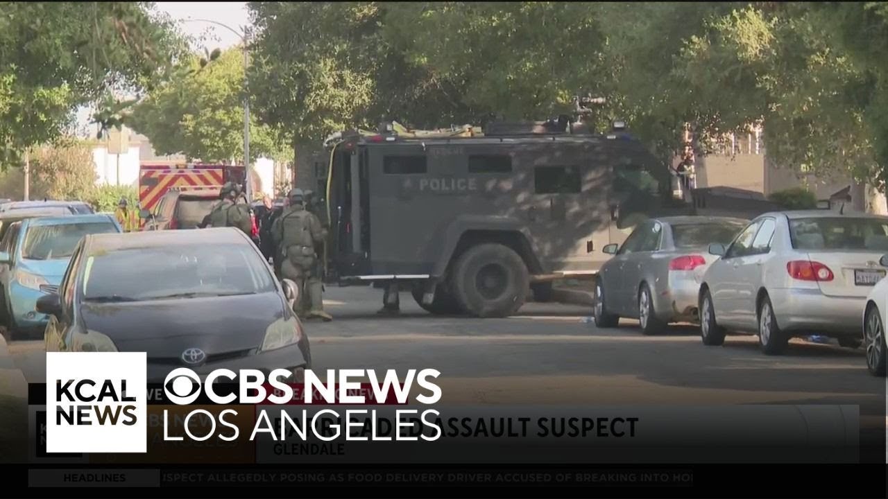 Glendale police surround an apartment building where an assault suspect ...