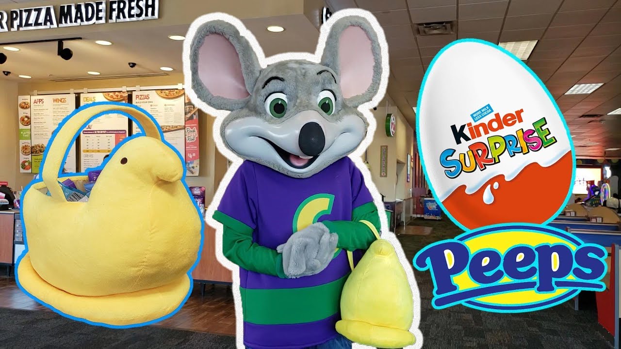Chuck E Cheese Easter Basket and Kinder Surprise Eggs Candy and Toys ...