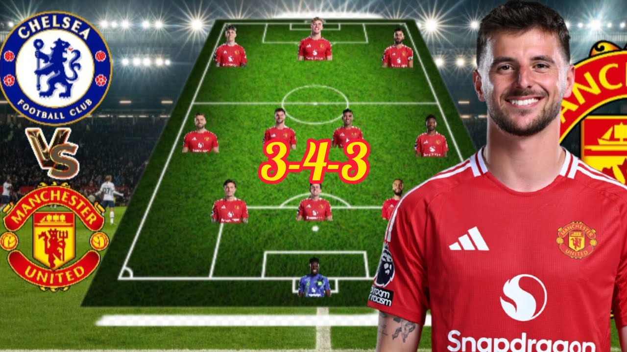 TODAY MATCH : CHELSEA VS MANCHESTER UNITED NEW PREDICTED 3-4-3 LINE-UP ...