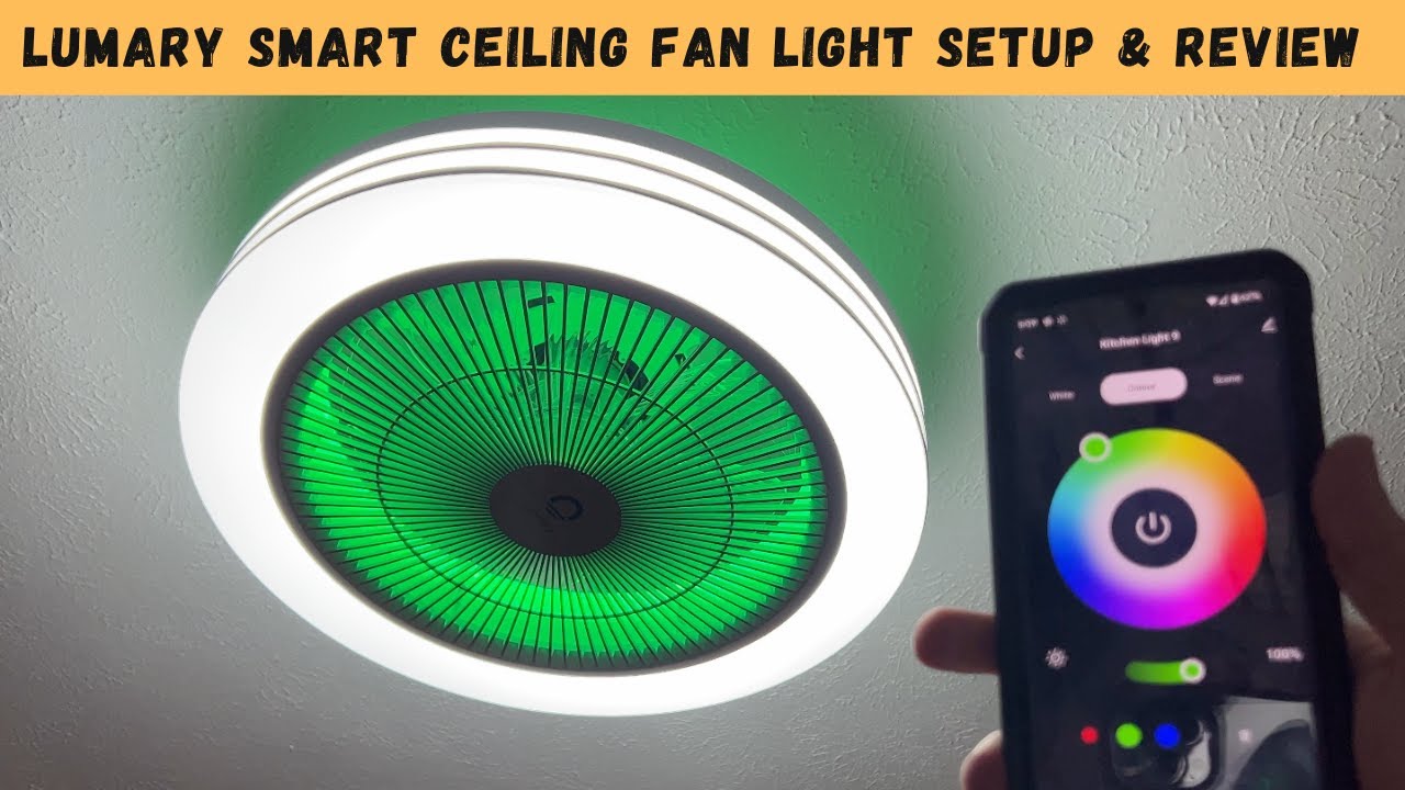 Lumary Smart Ceiling Fan Light Setup & Review - YouTube
