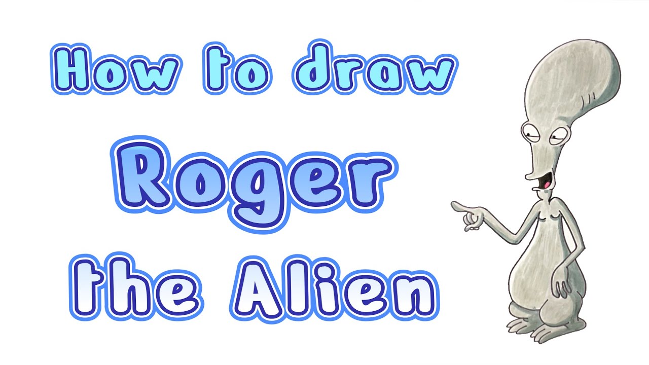 Roger the Alien - how to Draw with Markers. American Dad Drawing - YouTube
