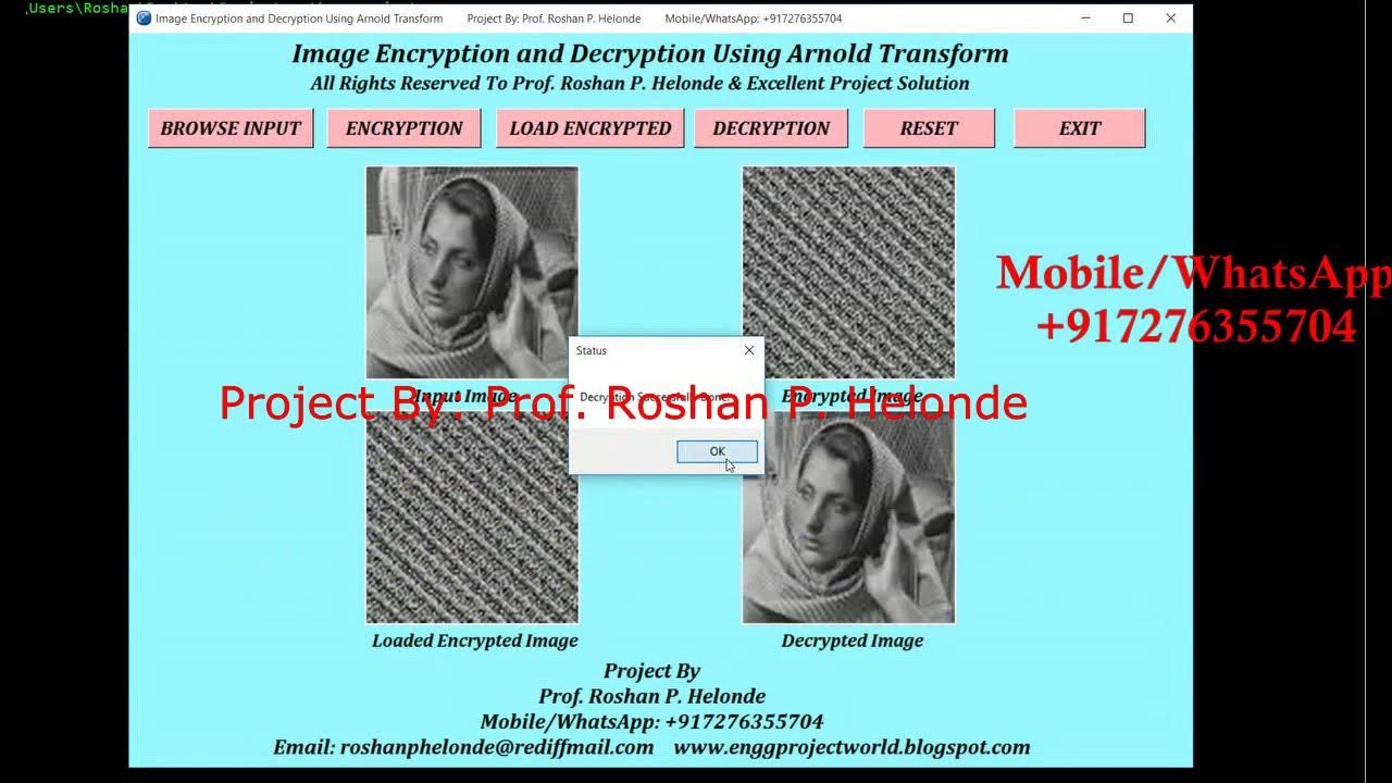 Image Encryption and Decryption Using Arnold Transform | With Source Code | Python Project Code ...
