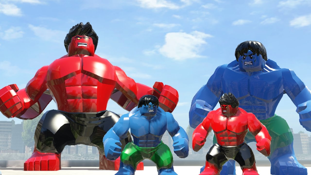 Red Hulk (Transformation) Vs Mini Blue Hulk - Lego Marvel Super Heroes ...