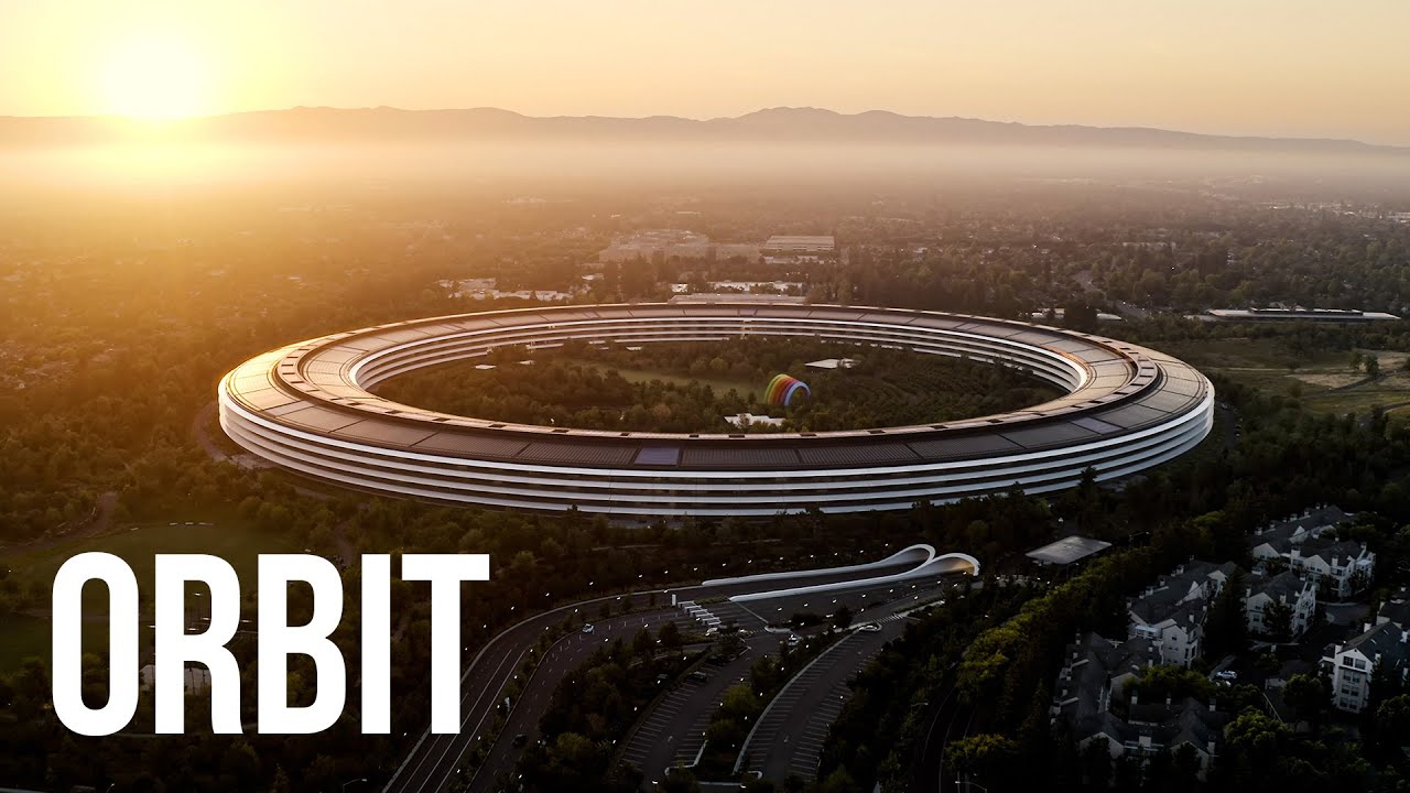 Orbit | Stunning Aerial Views of Apple Park | Cupertino, CA - YouTube