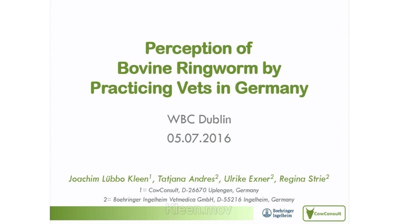 Perception of bovine ringworm by German practicing veterinarians - YouTube
