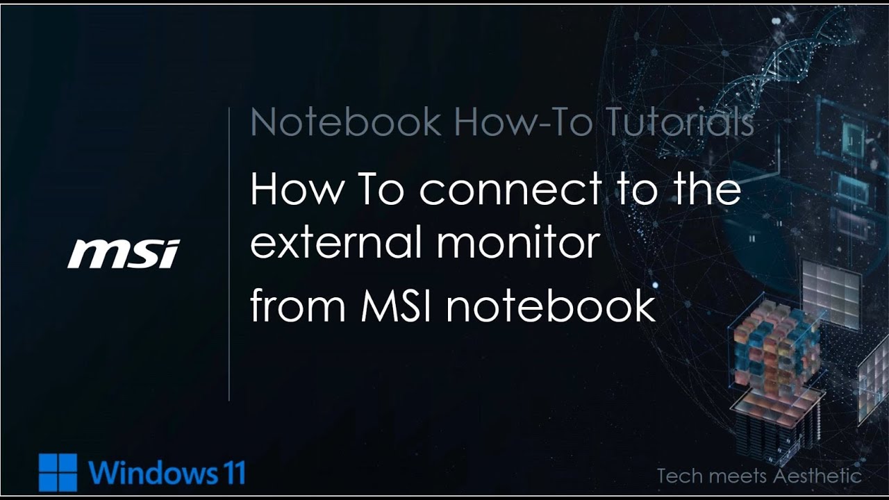 MSI® HOW-TO connect to the external monitor from MSI notebook - YouTube