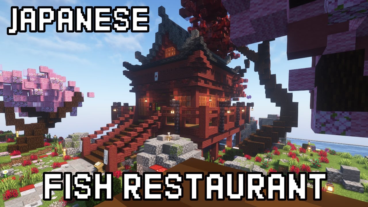 Minecraft: How to build Japanese restourant | Building tutorial - YouTube