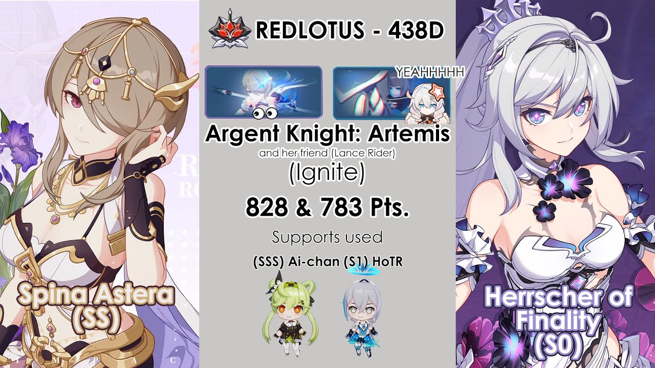 Honkai Impact 3rd: Ex Abyss Redlotus (438D) | Argent Knight: Artemis ...