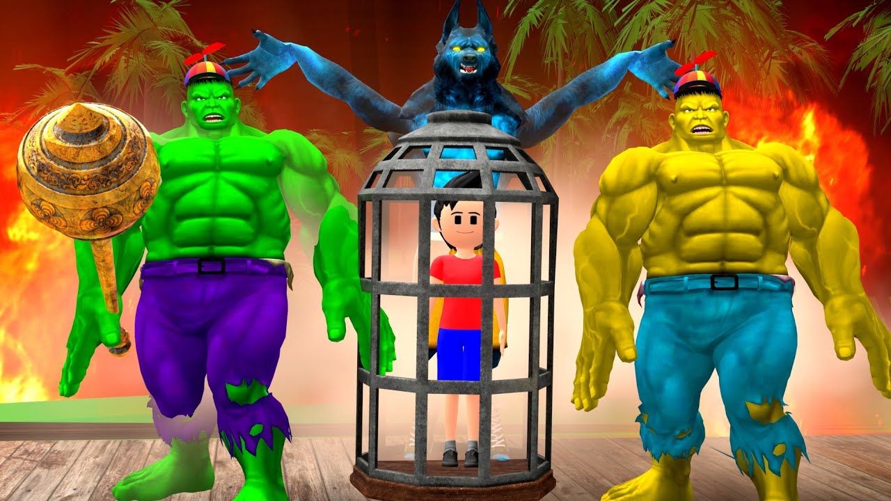 (Part 2) Yellow Hulk Green Hulk Chinu Ko Bacha Payga | Hulk Wala ...