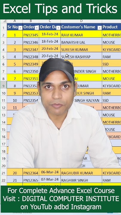 colour filter in Excel #exceltech #shortvideo - YouTube