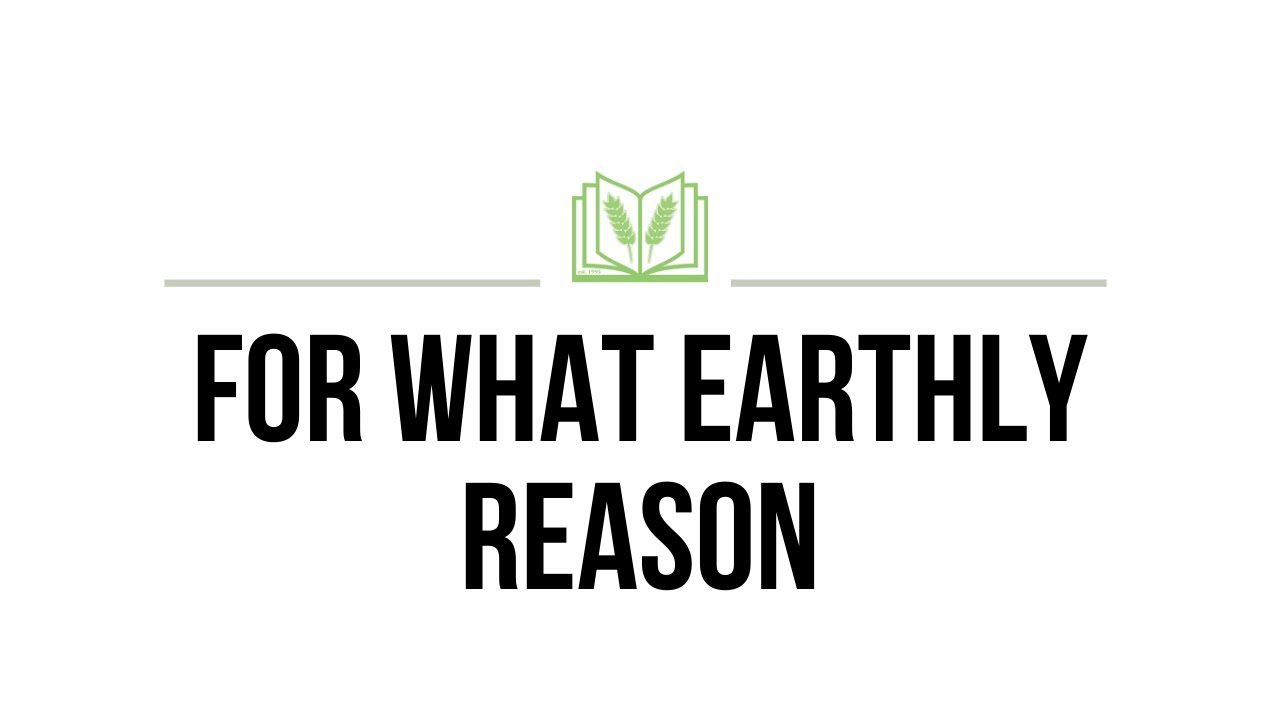 For What Earthly Reason - by Khayil Togonon - YouTube