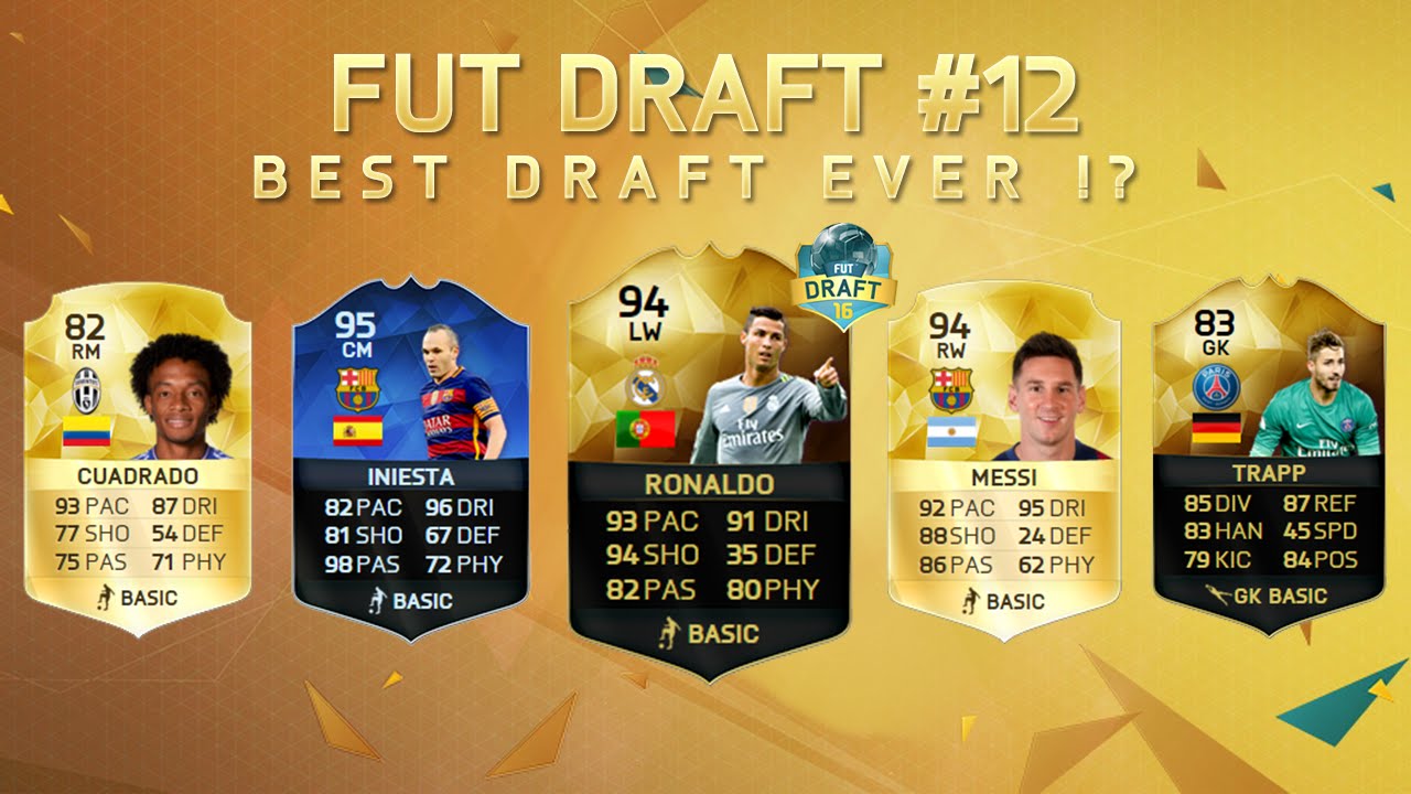 FIFA 16 - FUT DRAFT #12 BEST DRAFT EVER !? - YouTube