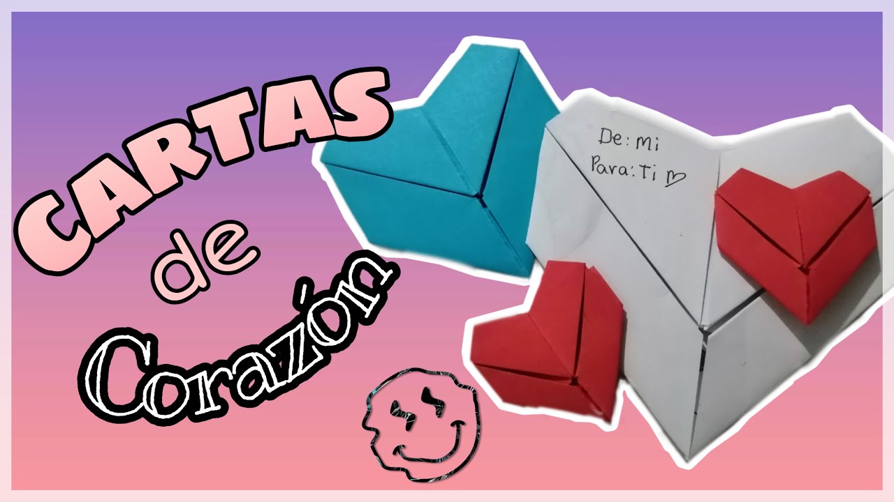 DIY Cómo doblar cartas en forma de corazón | ¡Cómo hacer corazones de ...