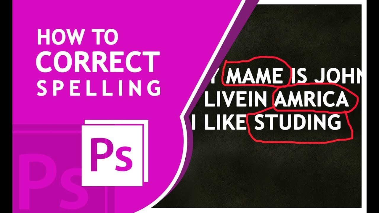 How to check Spelling in photoshop 2018 - YouTube