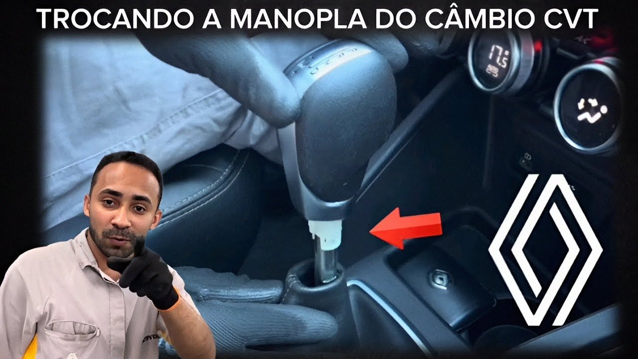 como trocar a manopla do câmbio automático cvt Renault Duster/Oroch e ...