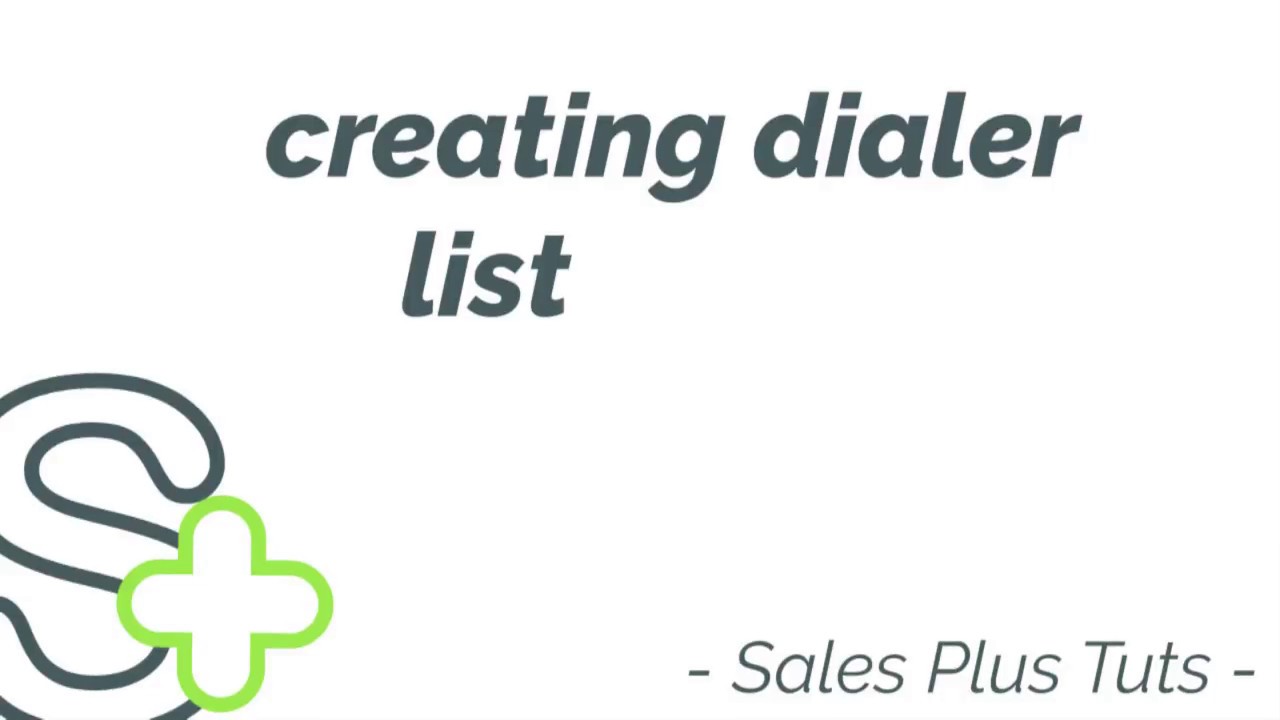 CRM Auto-Dialer - Creating Dialer List - YouTube