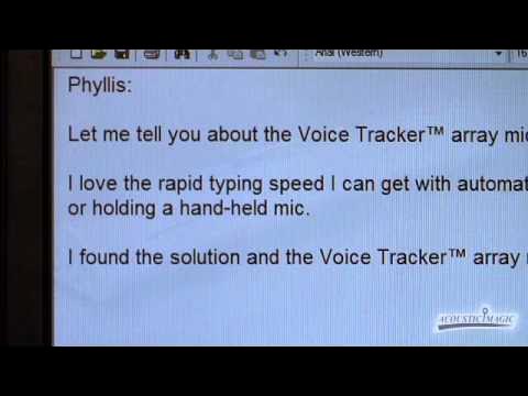 Voice Tracker II Array Microphone Dictation Demo - YouTube