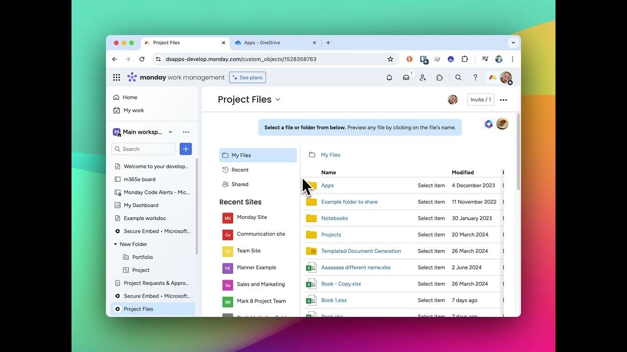File upload – Microsoft 365 Automate & Embed for monday.com - YouTube