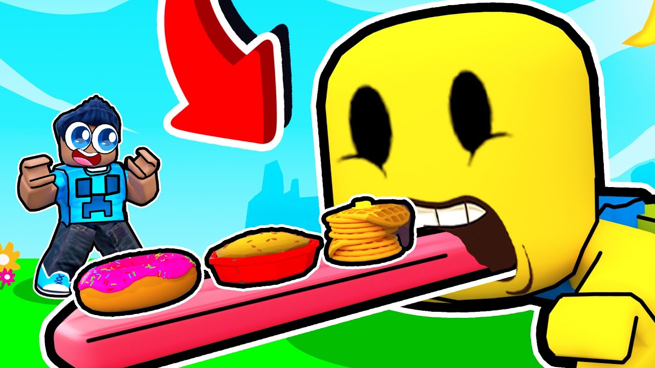 O NOOB GIGANTE COMEU TODA COMIDA DO ROBLOX! - YouTube