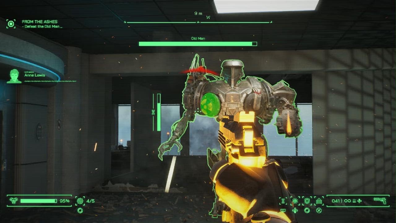 Robocop: Rogue City Old Man strategy fight - YouTube