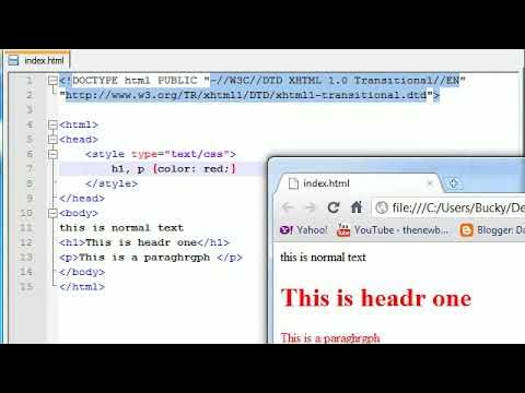 XHTML and CSS Tutorial 28 Style More Than One Elements & Span ...