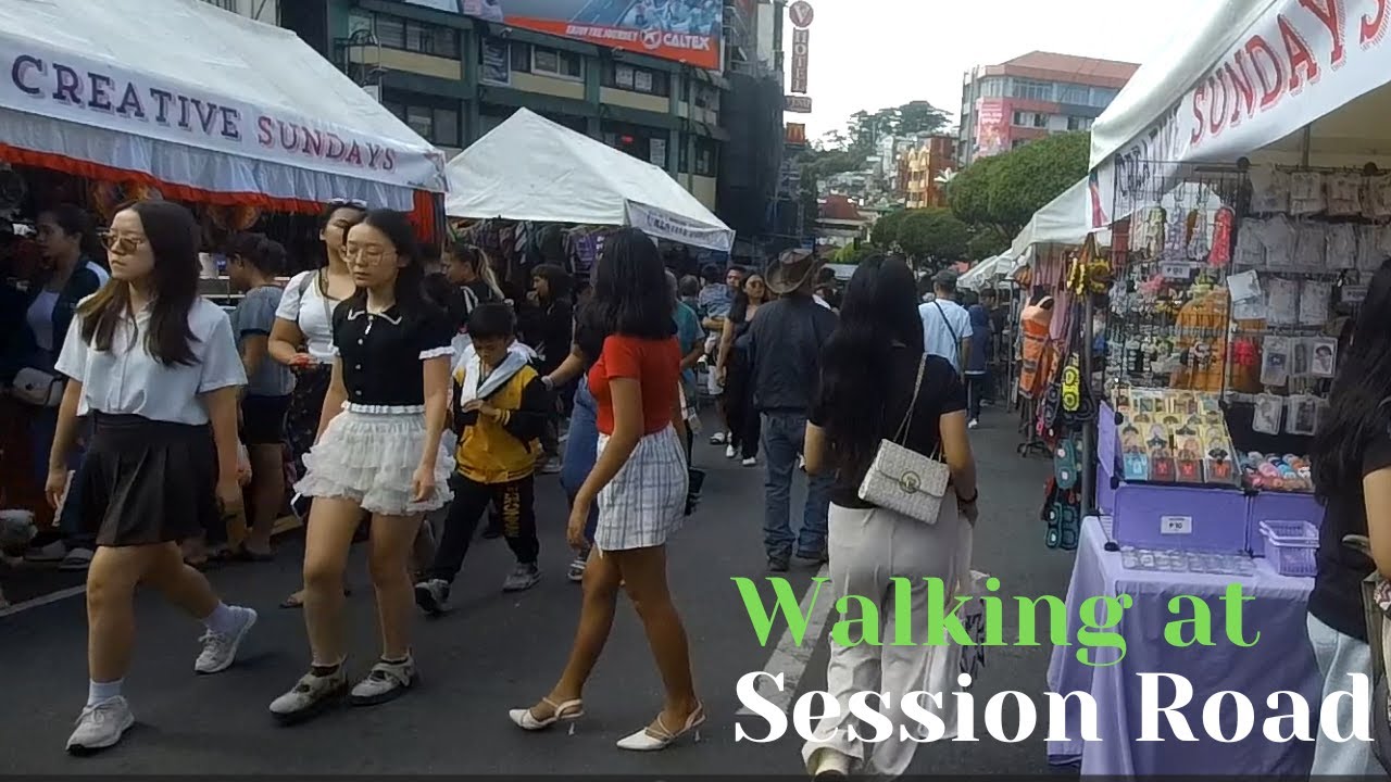 Walking at Session Road on Creative Sundays.. Enjoy Christmas Season ...