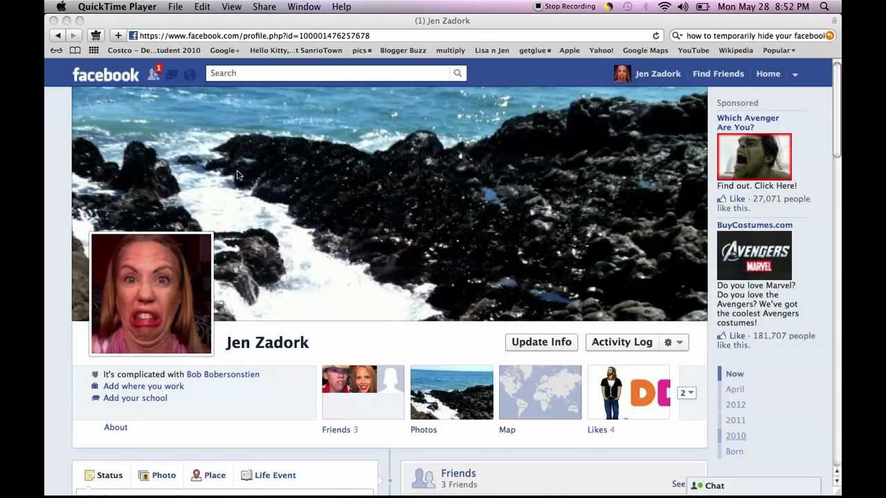 How to Temporarily Deactivate your Facebook Account - YouTube