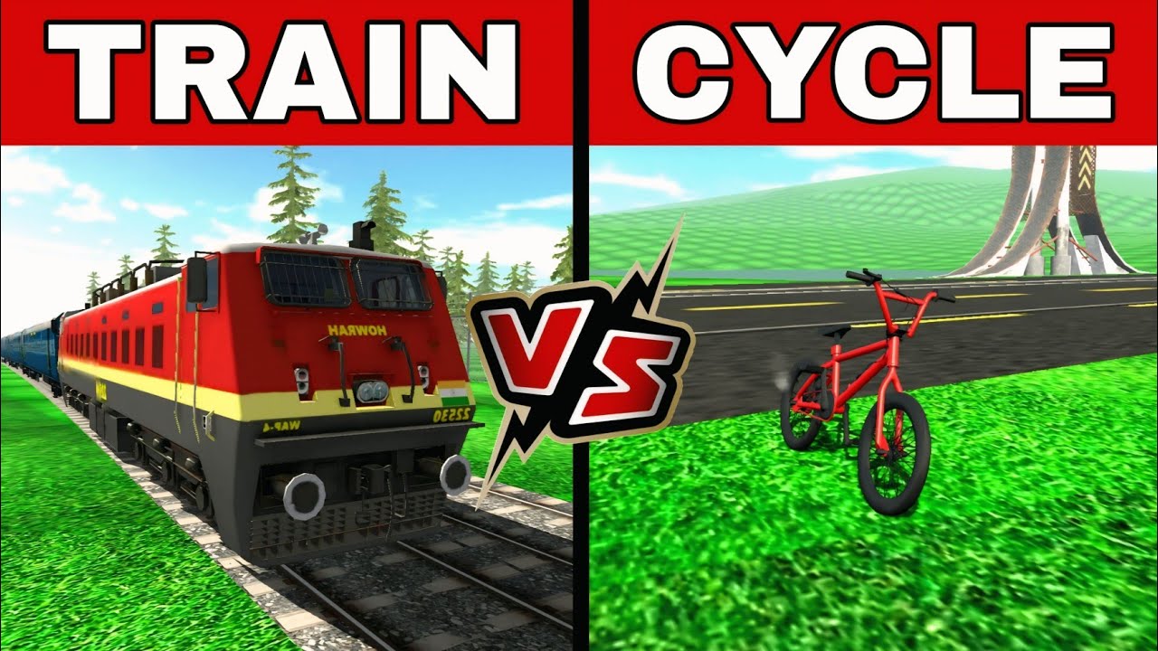 TRAIN VS CYCLE 😱 | ट्रैन वर्सेस साइकिल | PowerX - YouTube