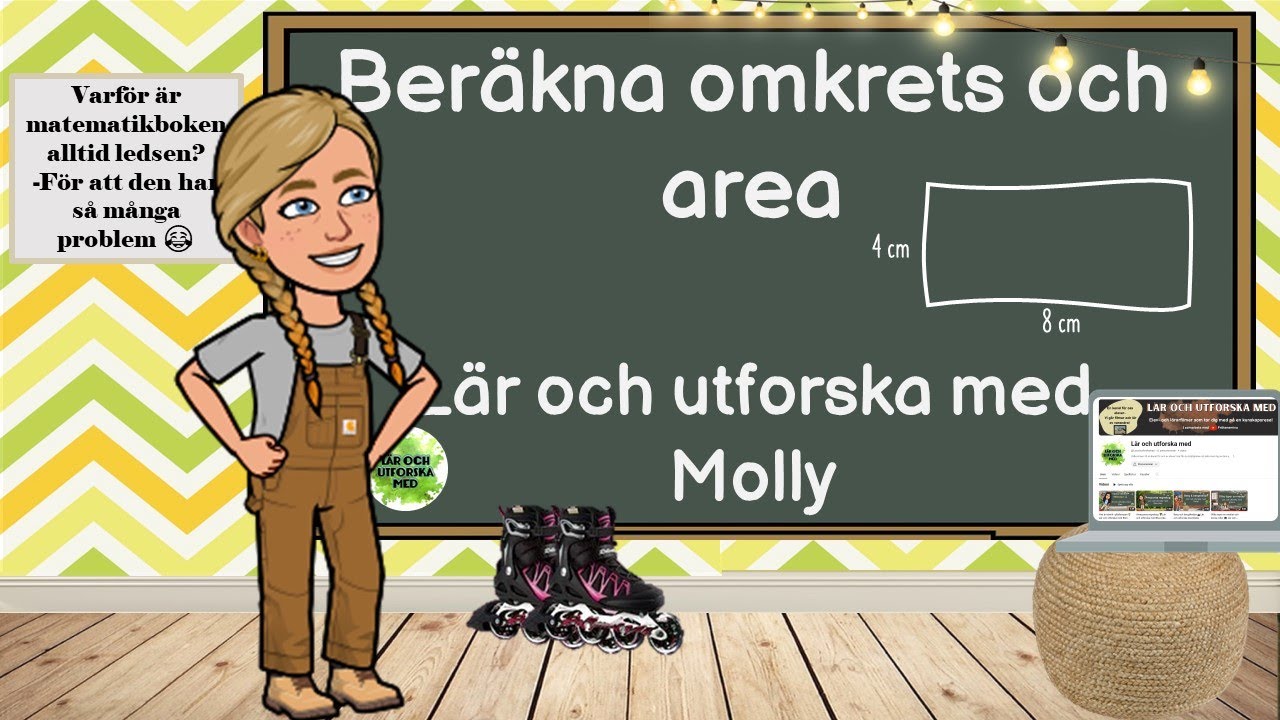 Beräkna omkrets och area Lär och utforska med Molly - YouTube