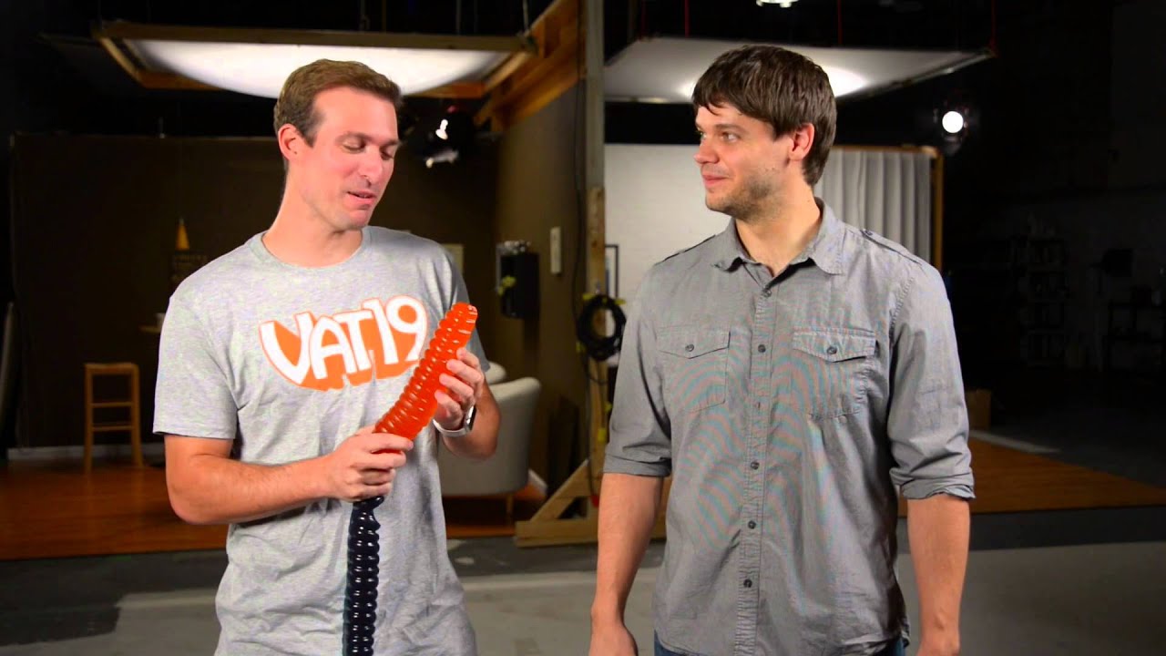 Jamie from Vat19 Puts a Giant Gummy Worm in Eric's Mouth - YouTube