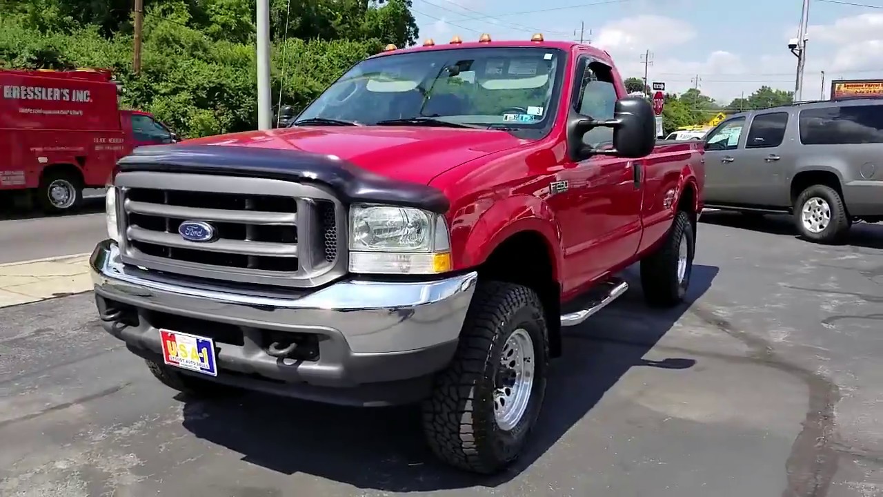 2004 Ford F250 XL Red - YouTube
