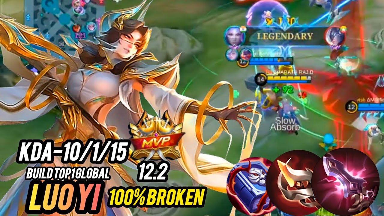 Luo Yi 10 Kills !! MVP 12.2 Points | Insane One hit Damage build ...